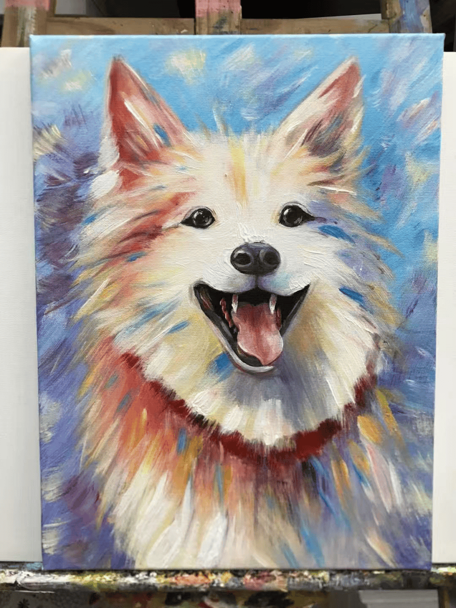 Custom pet portraits Hand-Painted Oil Painting Pet Portraits | Drawear